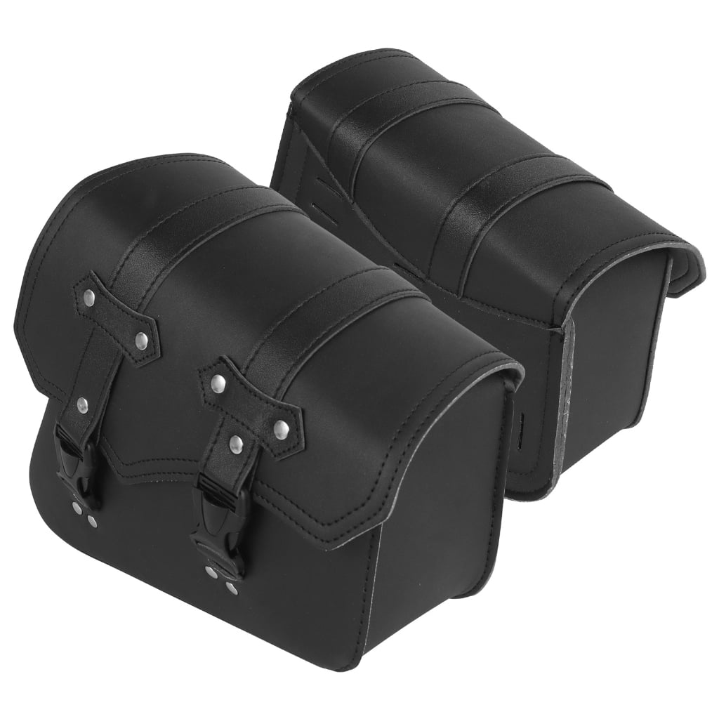 General Fit Motorcycle Saddlebags PU Side Bags Secure Storage ...