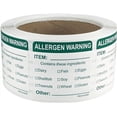General Food Allergen Allergy Warning Removable Stickers, 2 Inches ...