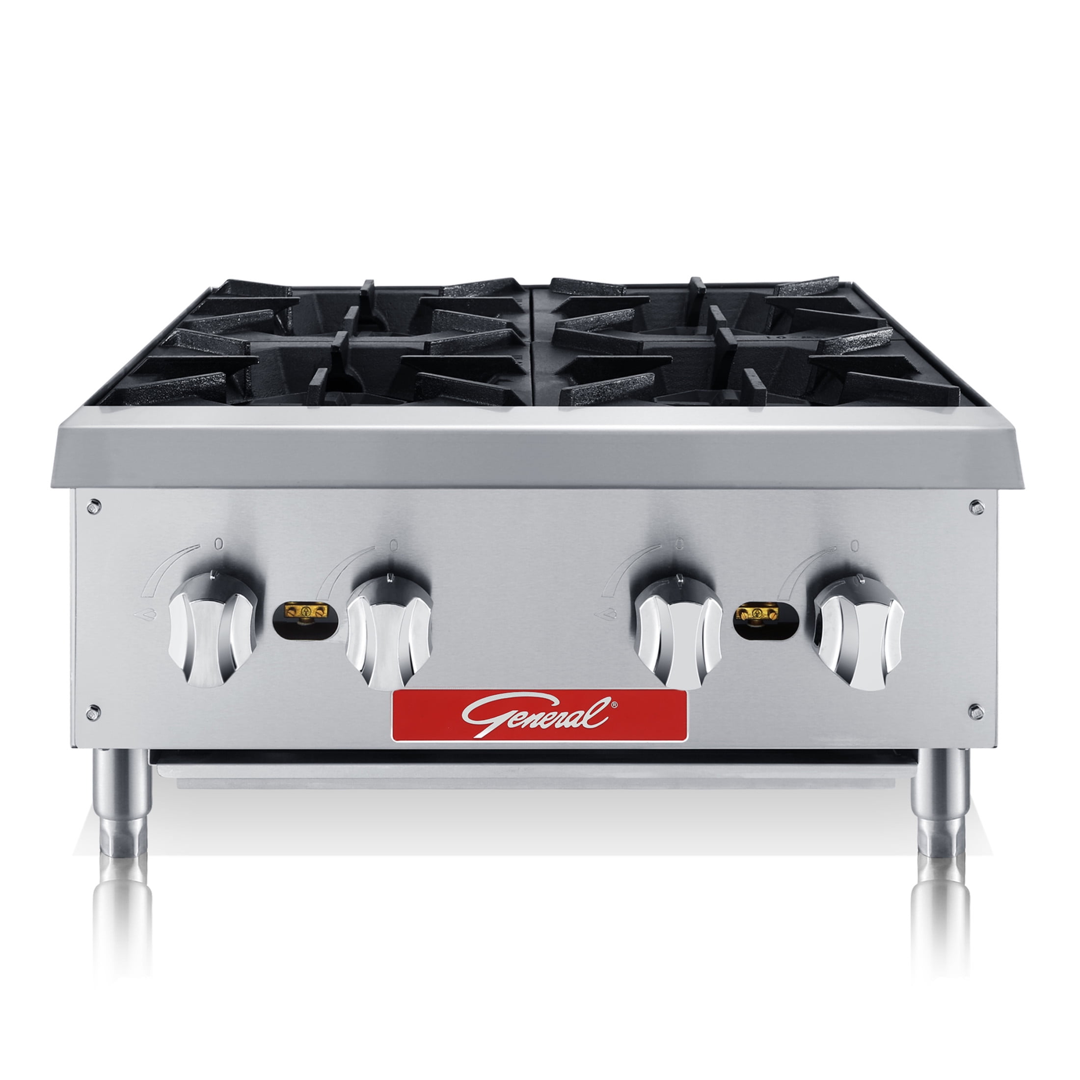 General Foodservice Hot Plate, 4 Burners, 100,000 BTUs, 24", in ...