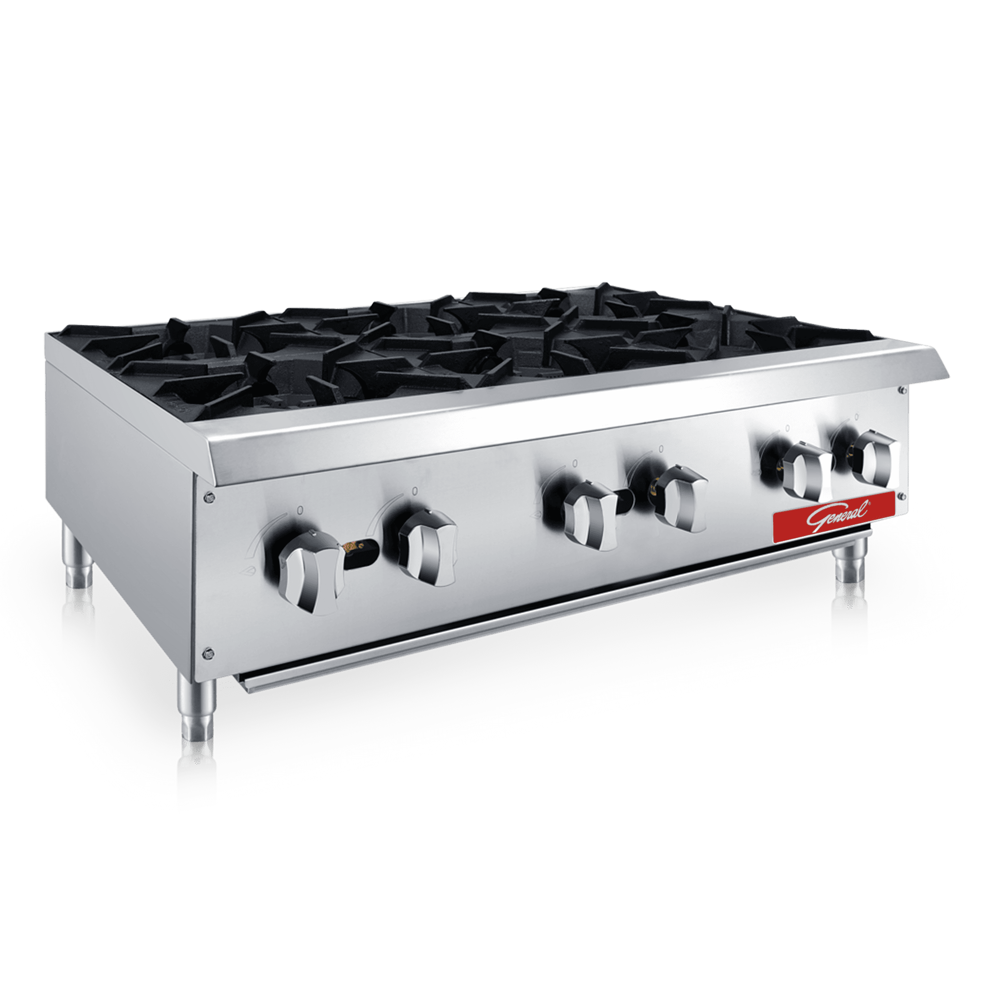 General Foodservice Hot Plate, 6 Burners, 150,000 BTUs, 36", in ...