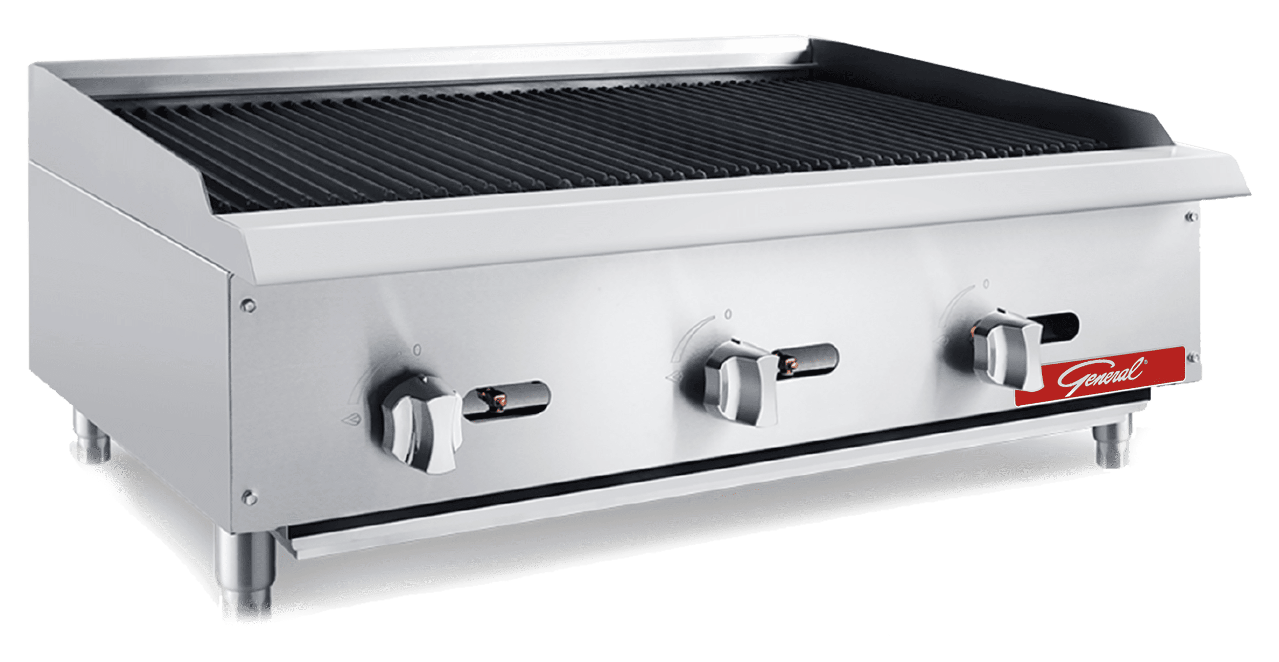 General Foodservice Lava Rock Charbroiler, 3 Burners, 105,000 BTU's, 36 ...