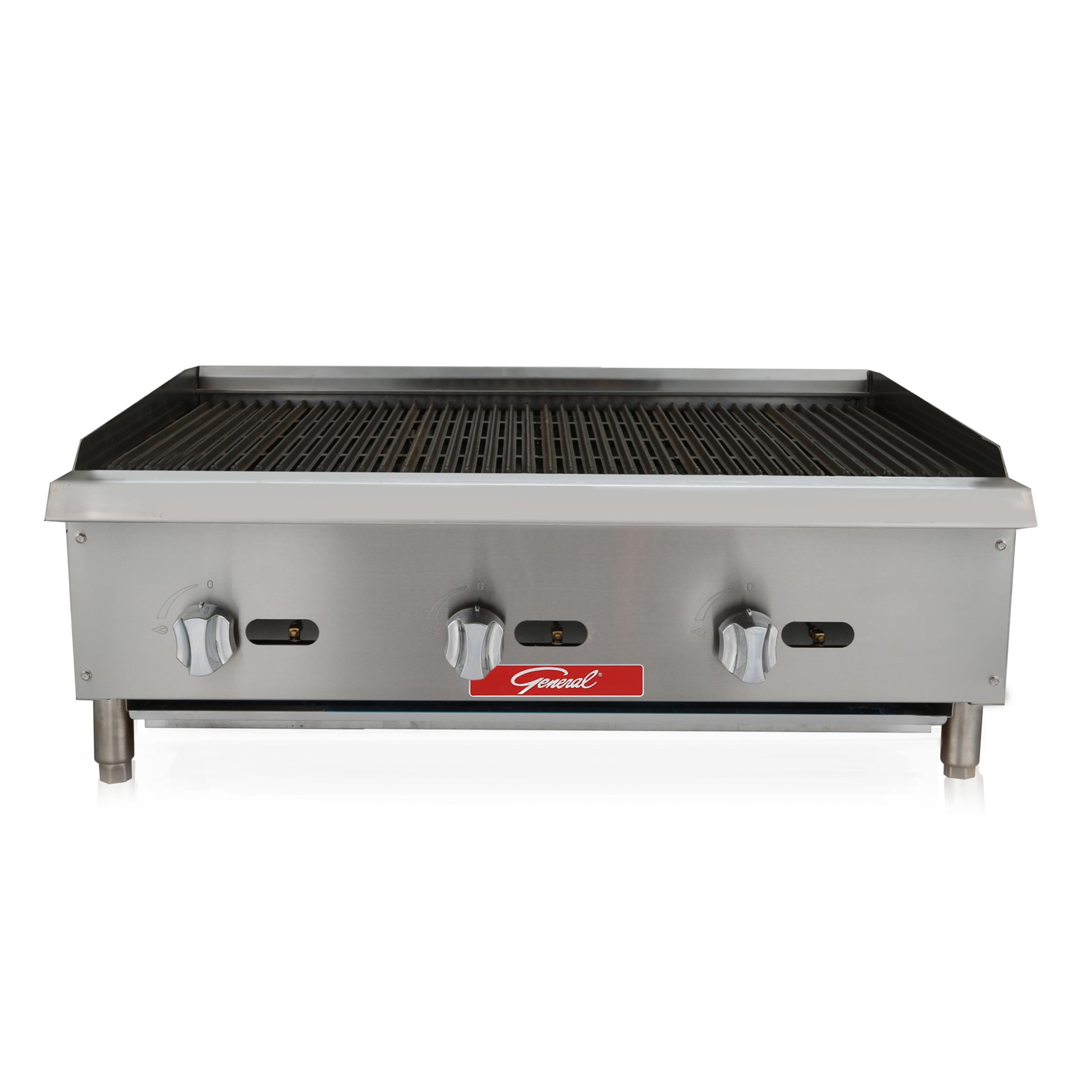 General Foodservice Lava Rock Charbroiler, 3 Burners, 105,000 BTU's, 36 ...