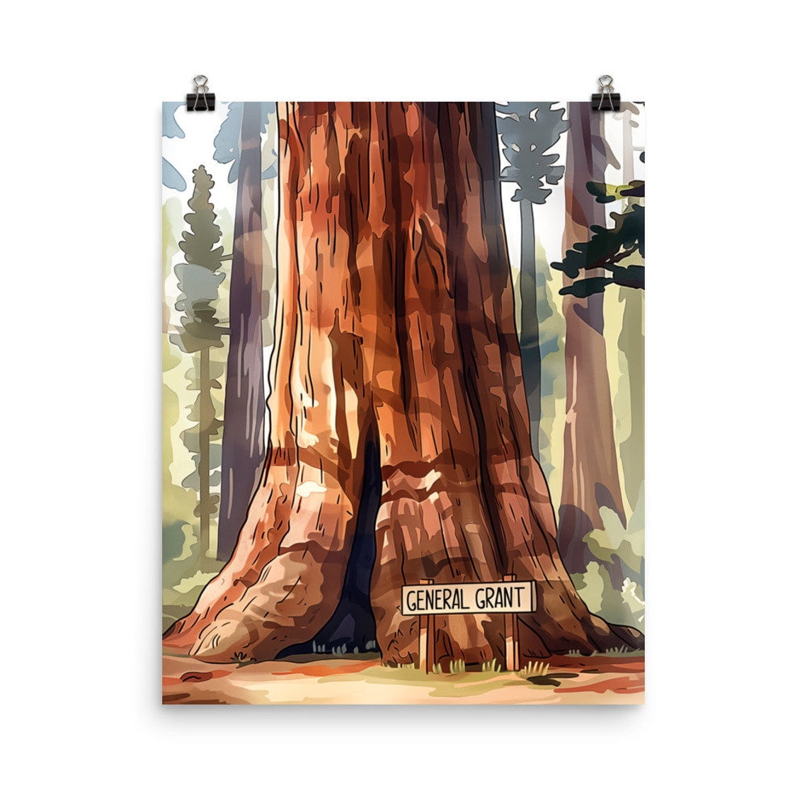General Grant Tree Print, Sequoia National Park Wall Art, California ...