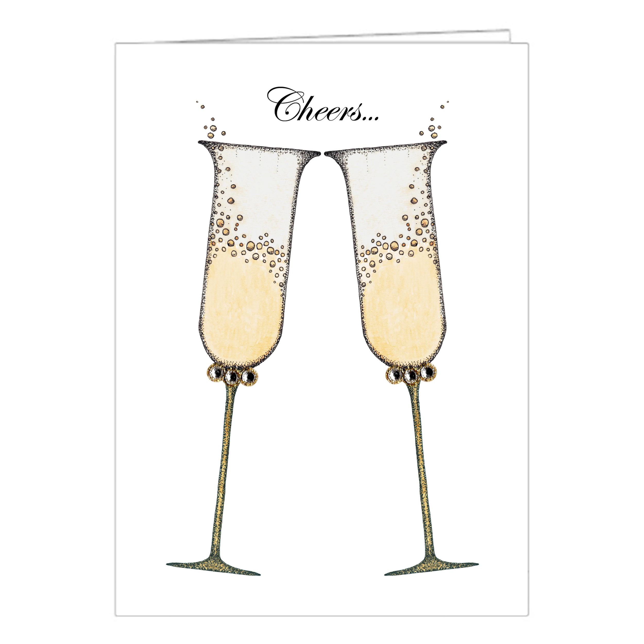 General Greeting Card for Her, Luxury Greeting Card with Crystals, 3D ...