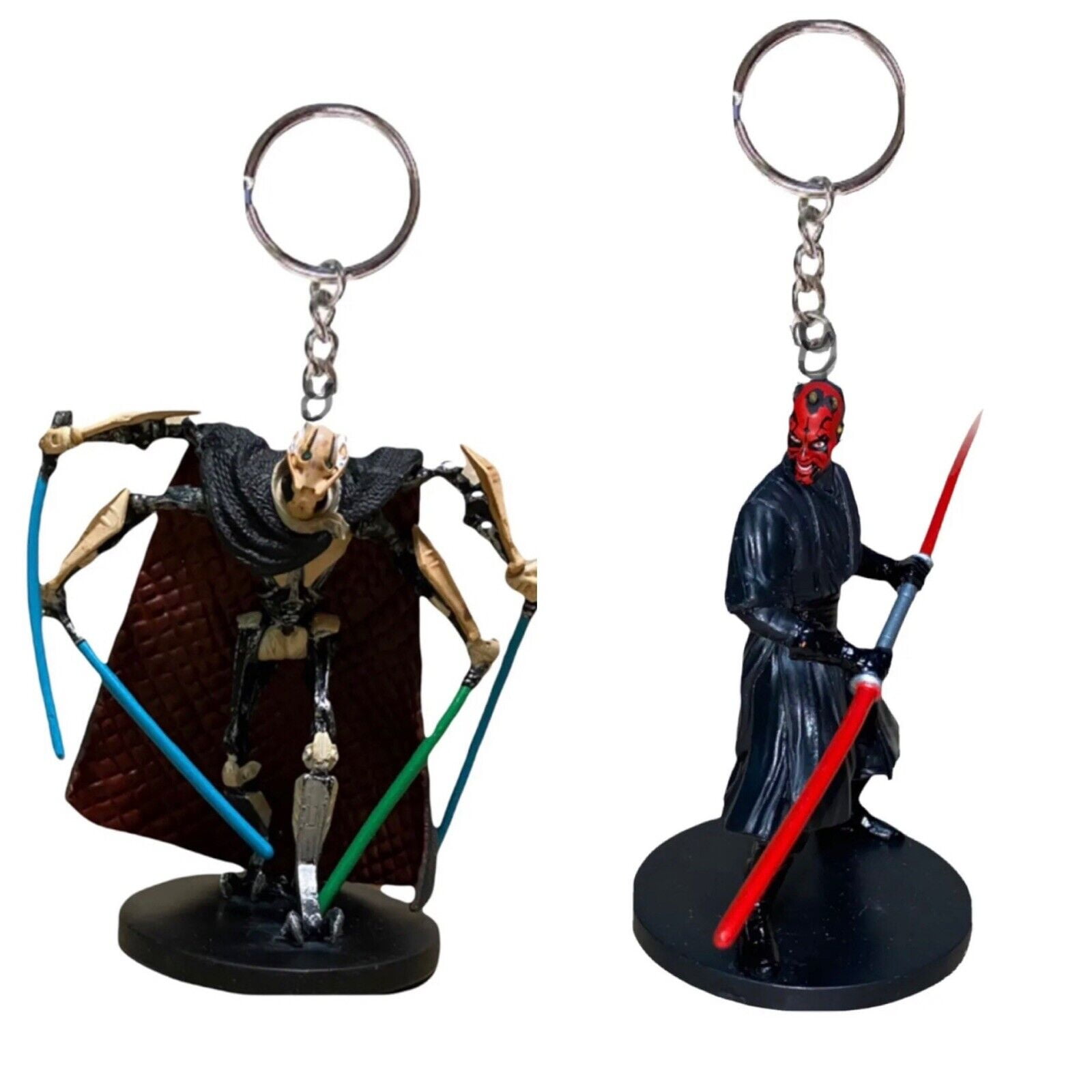 General Grievous & Darth Maul Star Wars Key Ring Keychain Set Figure ...