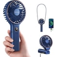 General Handheld Portable Fan, 5000mAh Rechargeable Battery, 6 Speed ...