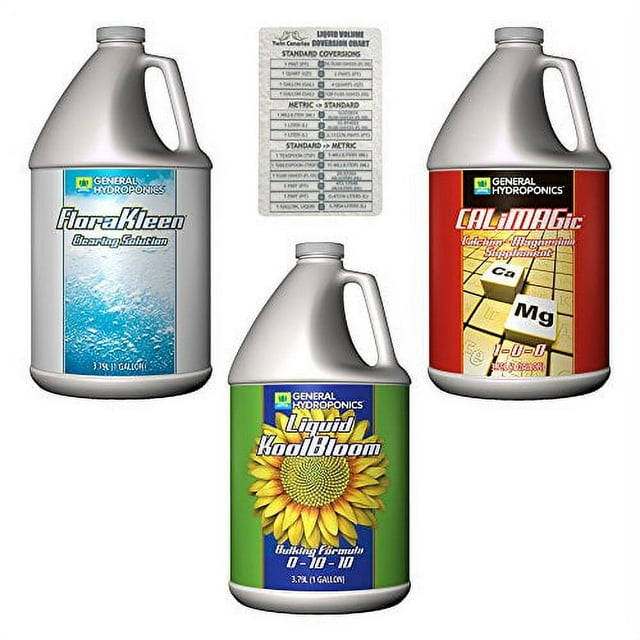 General Hydroponics 3 Pack Bundle: FloraKleen Clearing Solution, Liquid ...