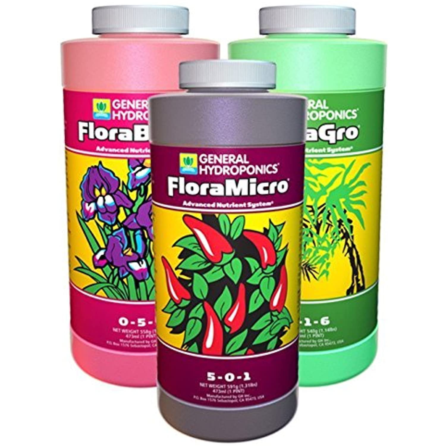 General Hydroponics Flora Micro Fertilizer, 1 Pt, 3 Pack - Walmart.com