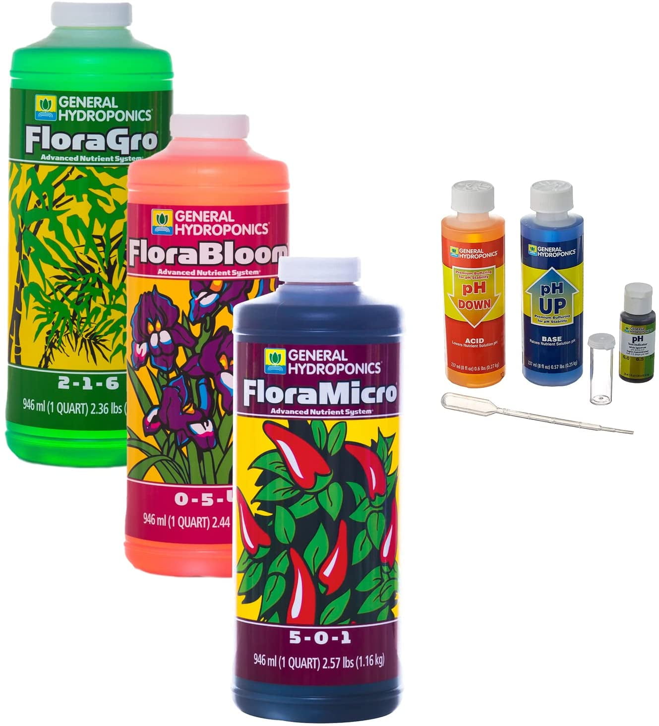 General Hydroponics Flora Series Fertilizer Bundle, with FloraMicro ...