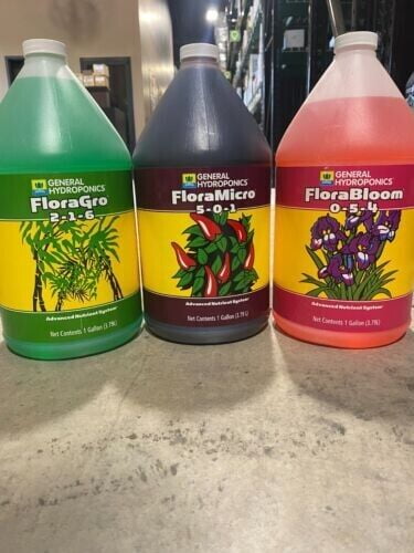 General Hydroponics Flora Series FloraGro FloraMicro FloraBloom Gallon - Walmart.com