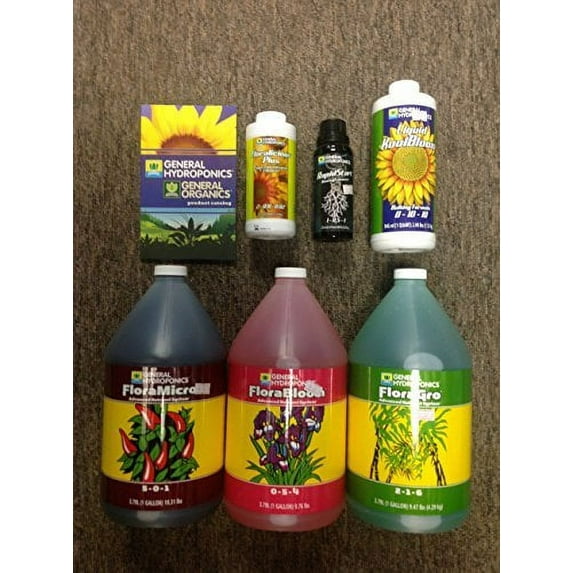 General Hydroponics Flora Series Gallons + KoolBloom, Floralicious Plus ...