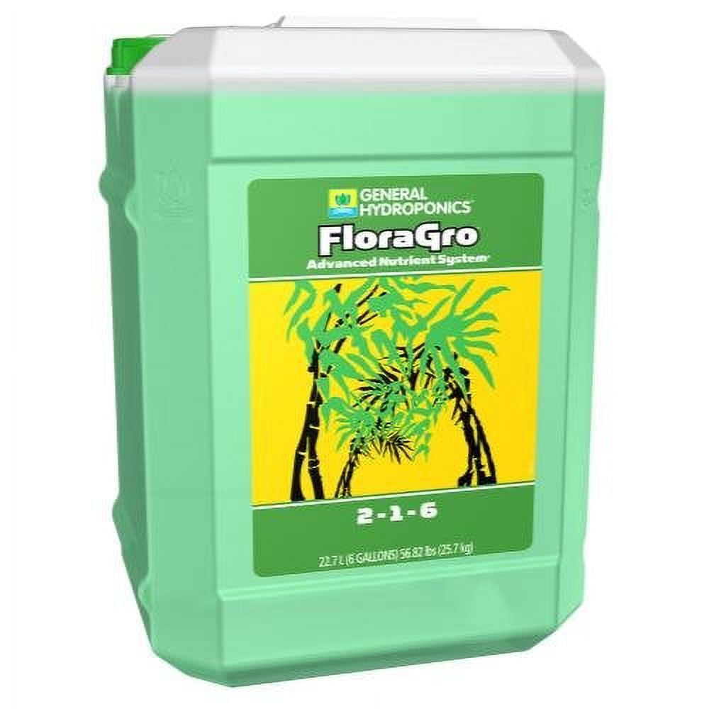 General Hydroponics FloraGro 2-1-6 - 6 Gallon - Walmart.com