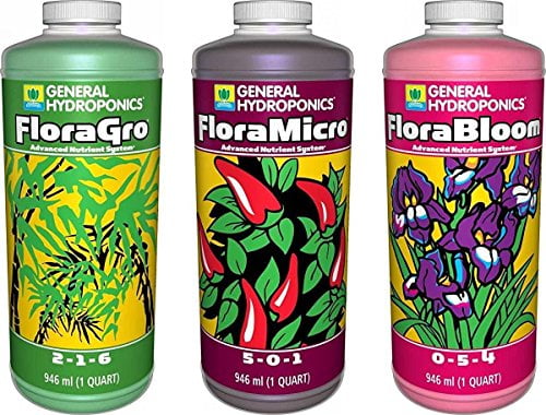 GH Flora Series 32oz Quarts Trio: FloraMicro, FloraGrow, FloraBloom ...
