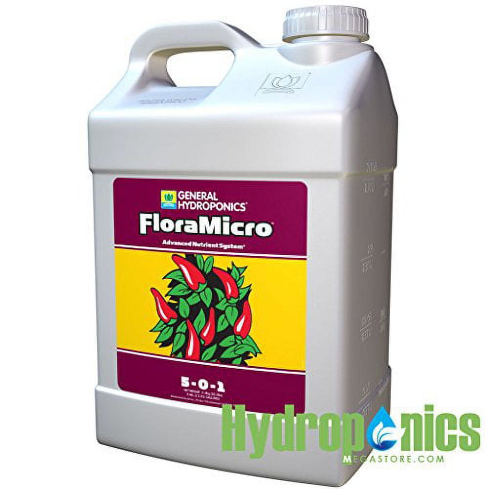 General Hydroponics FloraMicro 2.5 Gallon Gh Flora Micro 2.5Gal Nutrient Grow.#GG4346 43ETR98 ...