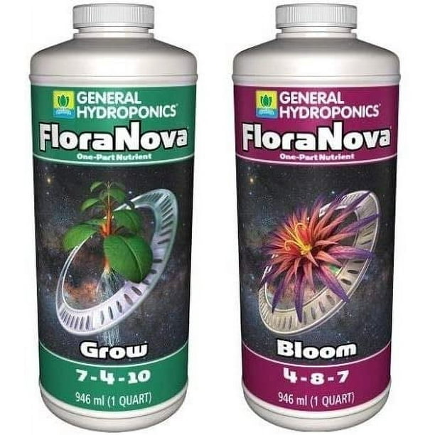General Hydroponics FloraNova Combo Kit: Gro and Bloom (1 Quart) - Walmart Business Supplies