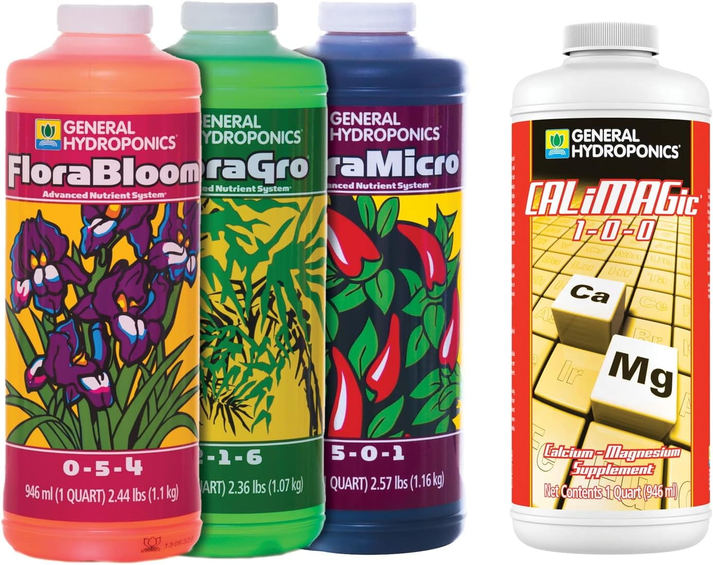 General Hydroponics FloraSeries and CALiMAGic Bundle for Hydroponic ...