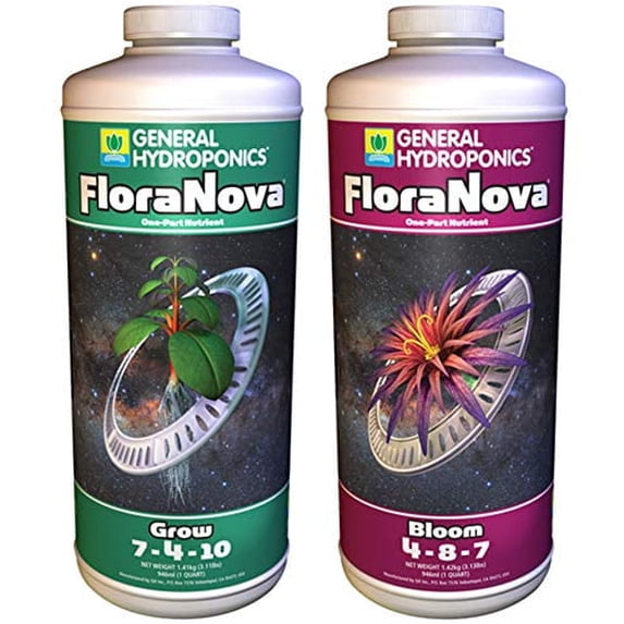 General Hydroponics GLCMBX0002 Floranova Grow & Bloom Quart - Walmart.com