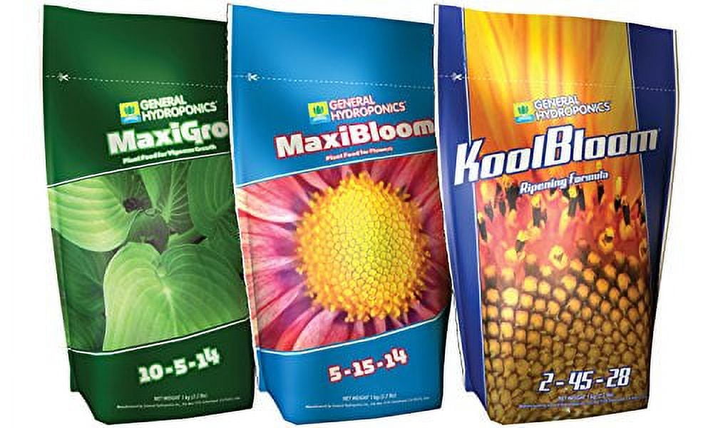 General Hydroponics GLCMBX0008 Maxigro, Maxibloom, Koolbloom Combo, 2.2 ...