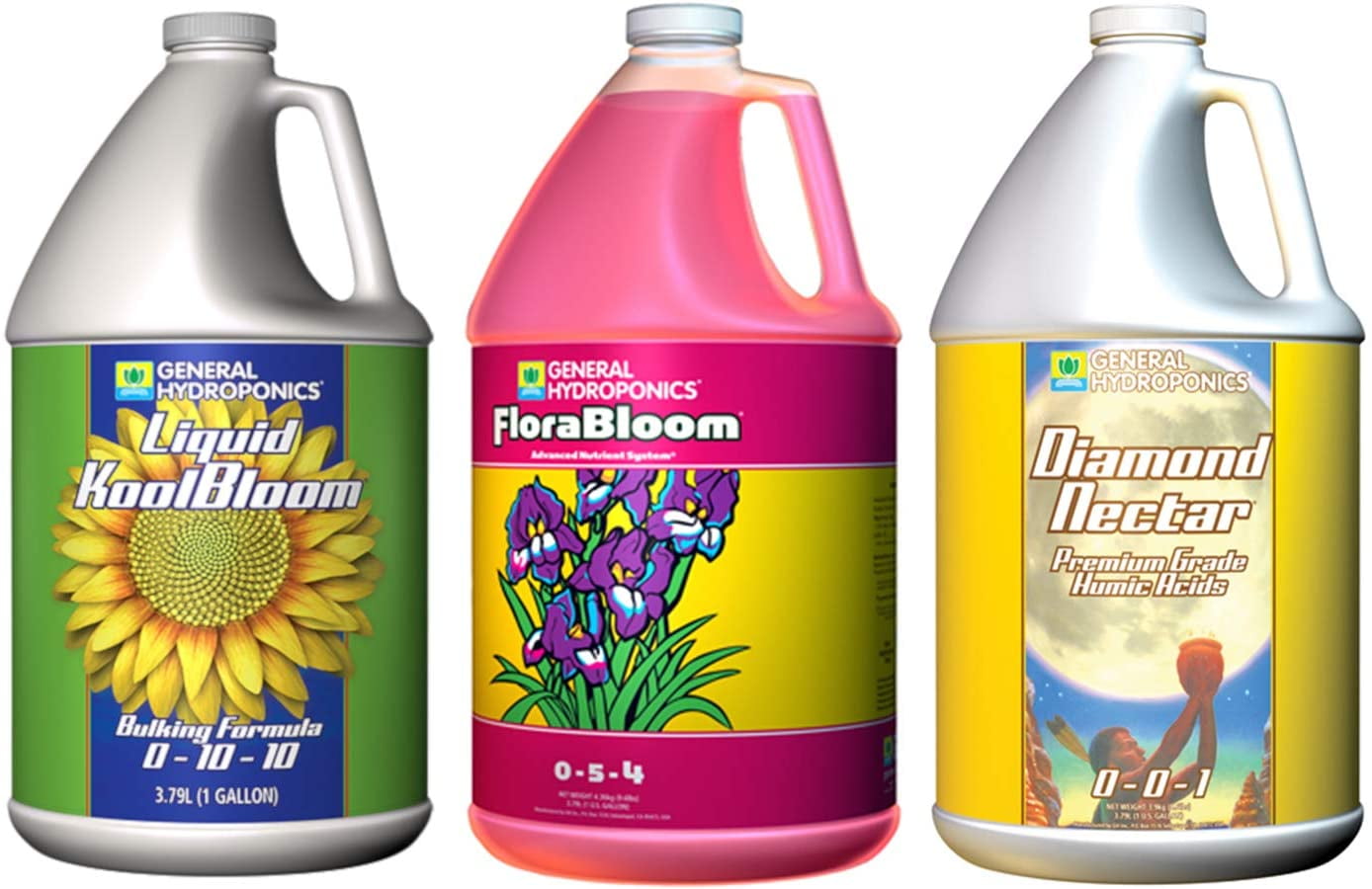 General Hydroponics GLCMBX0032 Liquid KoolBloom, Flora Bloom, and ...