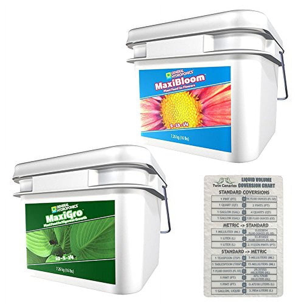 General Hydroponics MaxiGro & MaxiBloom Soluble Nutrient Bundle + Twin ...