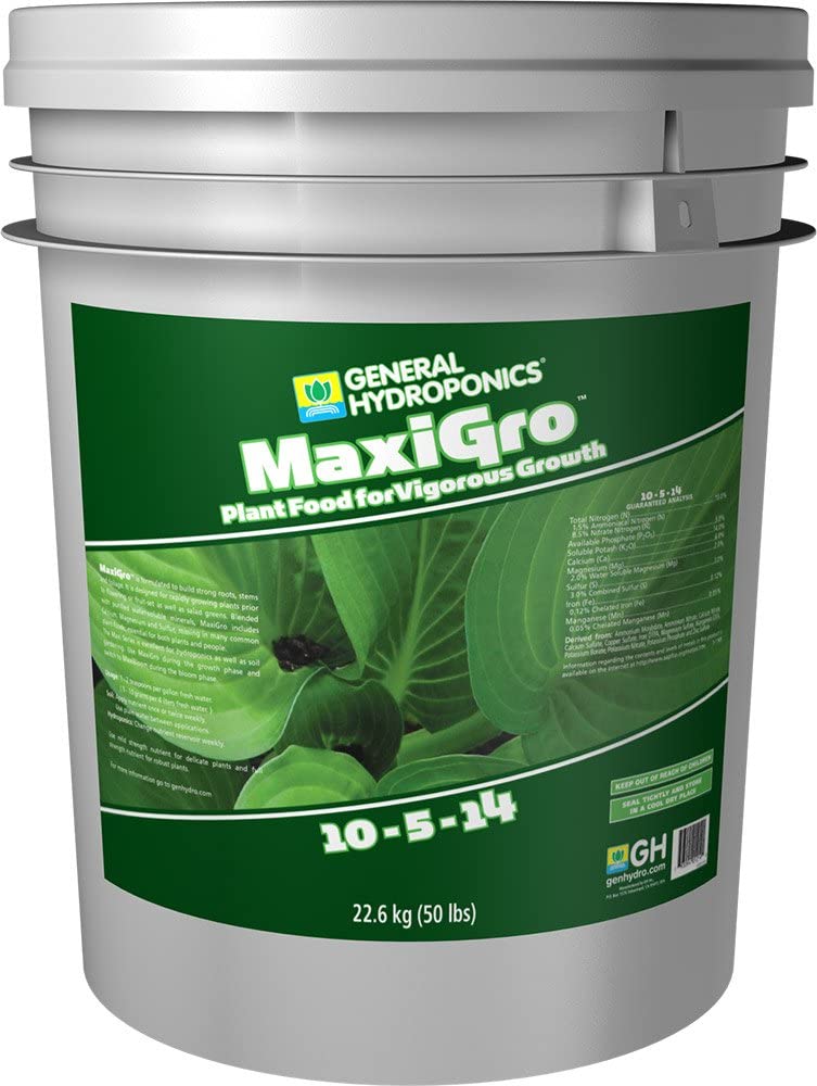 General Hydroponics MaxiGro Plant Food For Vigorous Growth, 50 lb ...