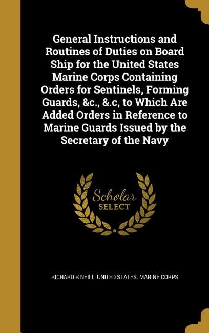 General Instructions and Routines of Duties on Board Ship for the ...
