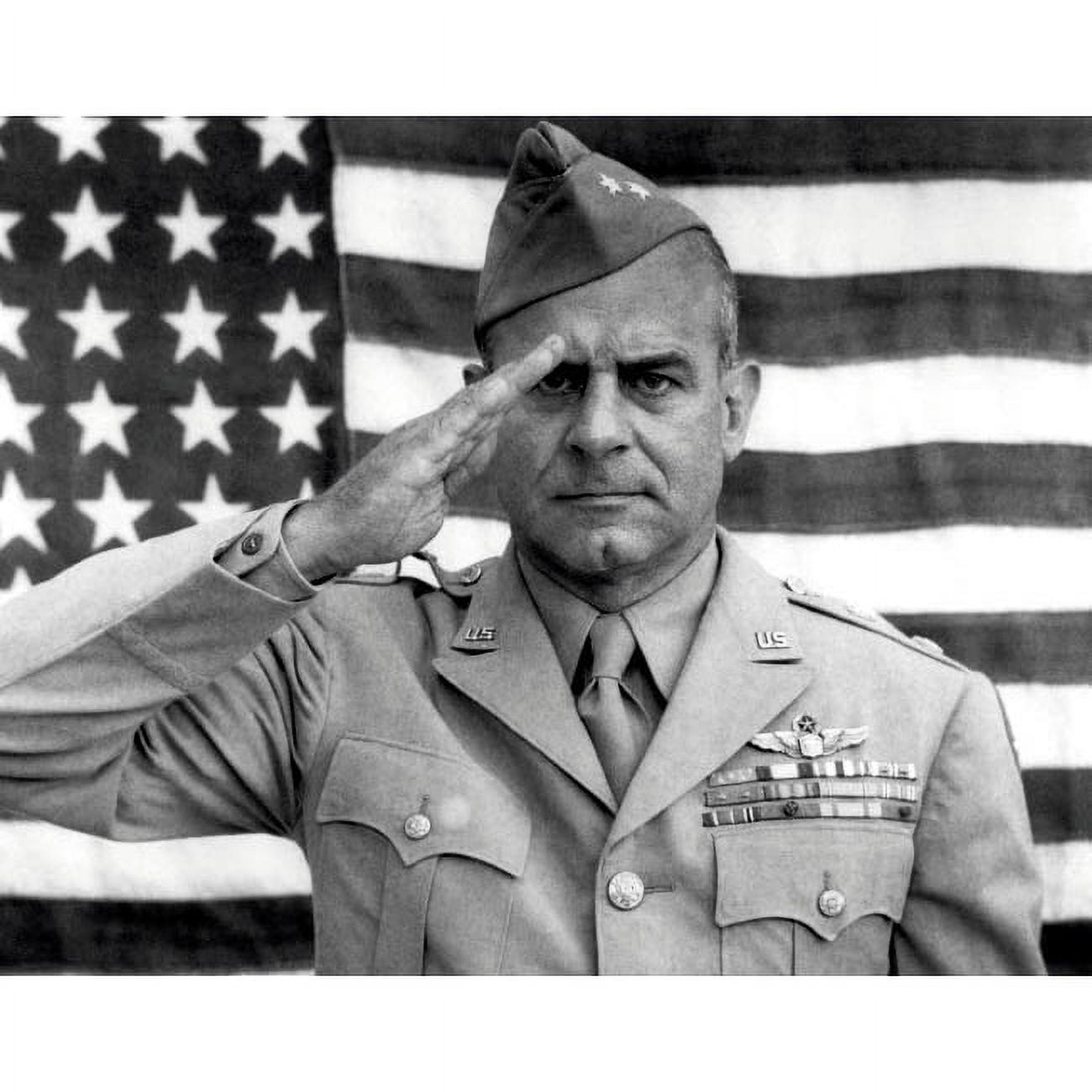 General James Jimmy Doolittle saluting with The American Flag Poster ...