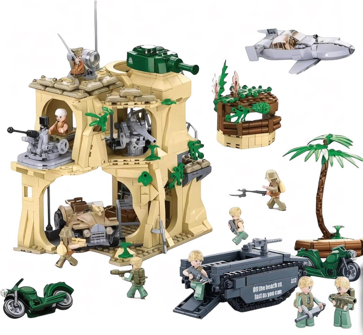 General Jim's Battle of Iwo Jima WW2 Military Brick Building Set ...