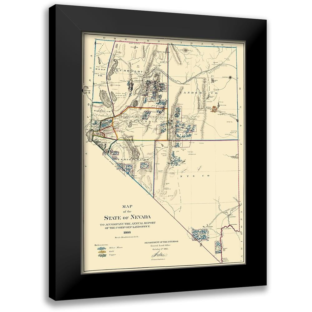 General Land Office 11x14 Black Modern Framed Museum Art Print Titled ...
