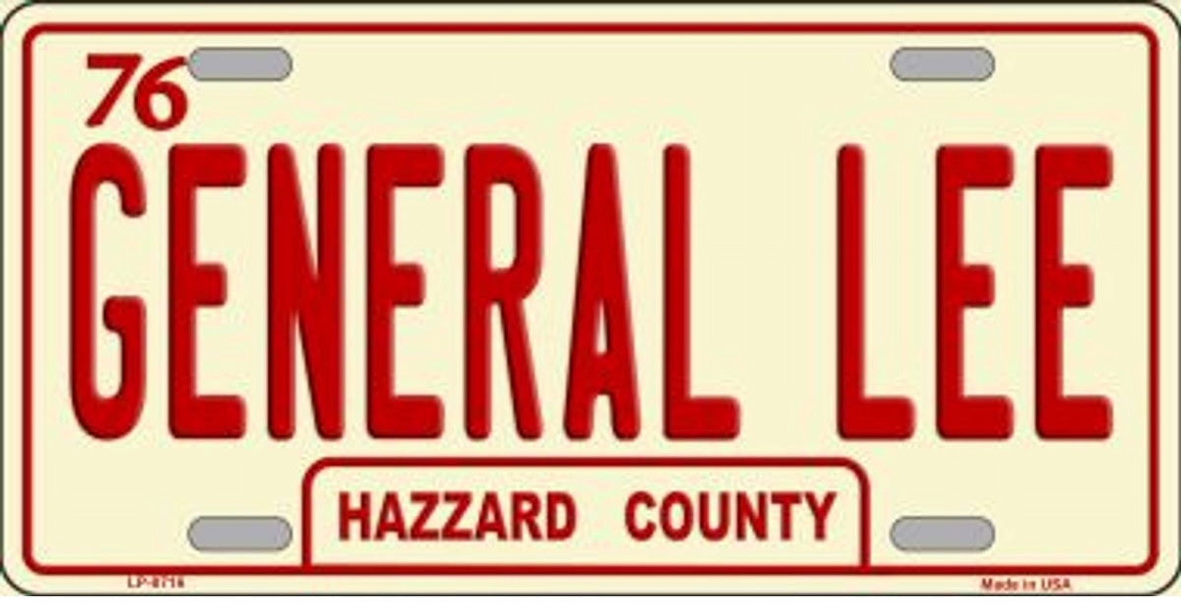 General Lee Dukes Of Hazard License Plate Style Sign - Walmart.com