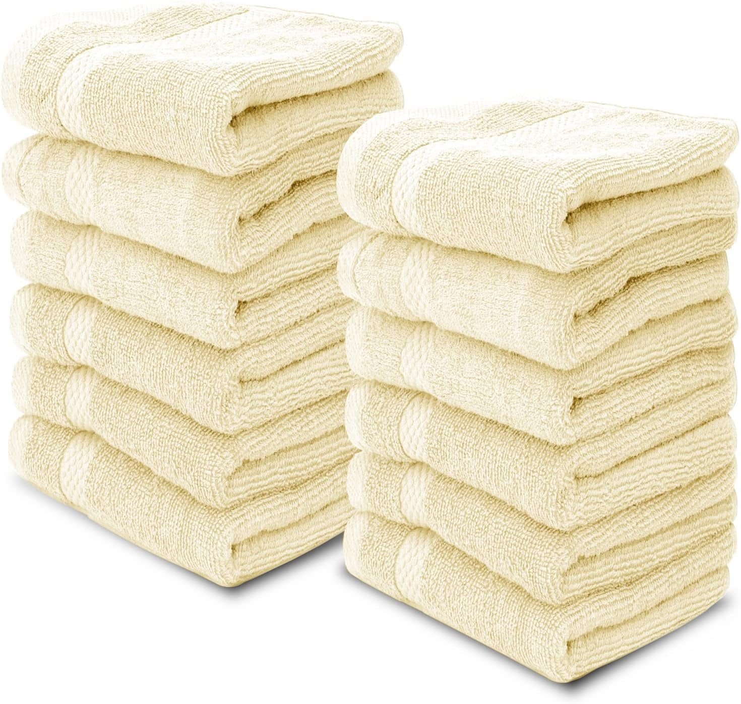 General Luxury Cotton Washcloths 13x13 Inch - 650 GSM Turkish Cotton ...