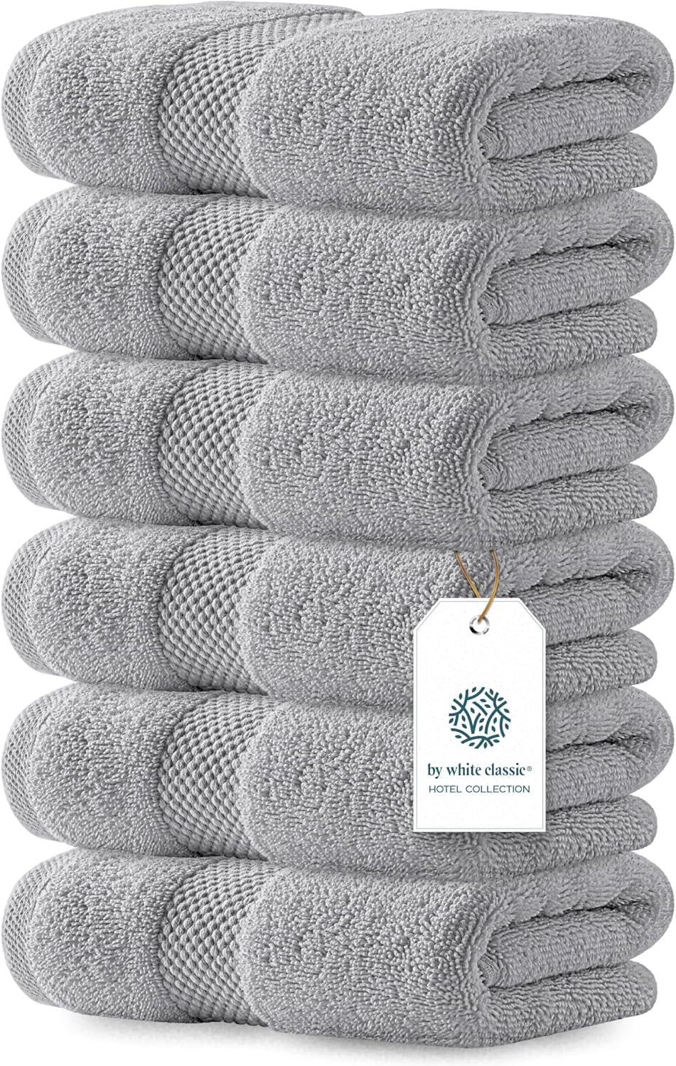 General Luxury Dolphin Gray Hand Towels - Soft 100% Turkish Cotton ...