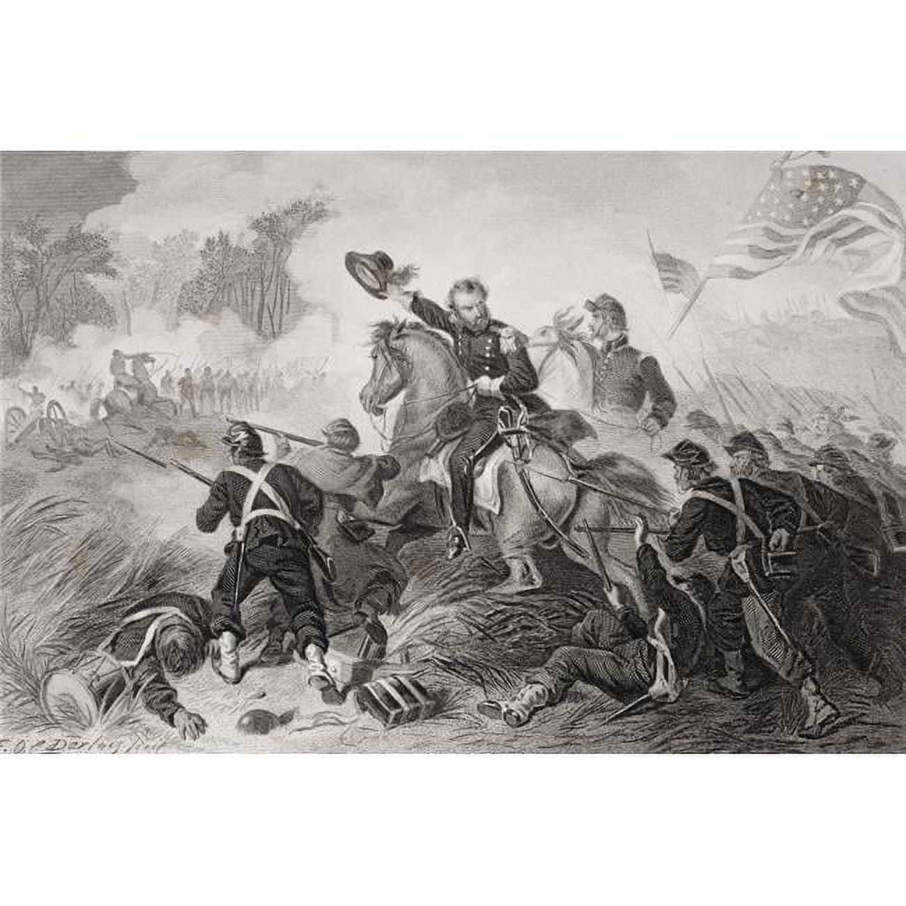 General Lyons Charge At The Battle of Wilsons Creek Missouri 1861 In ...