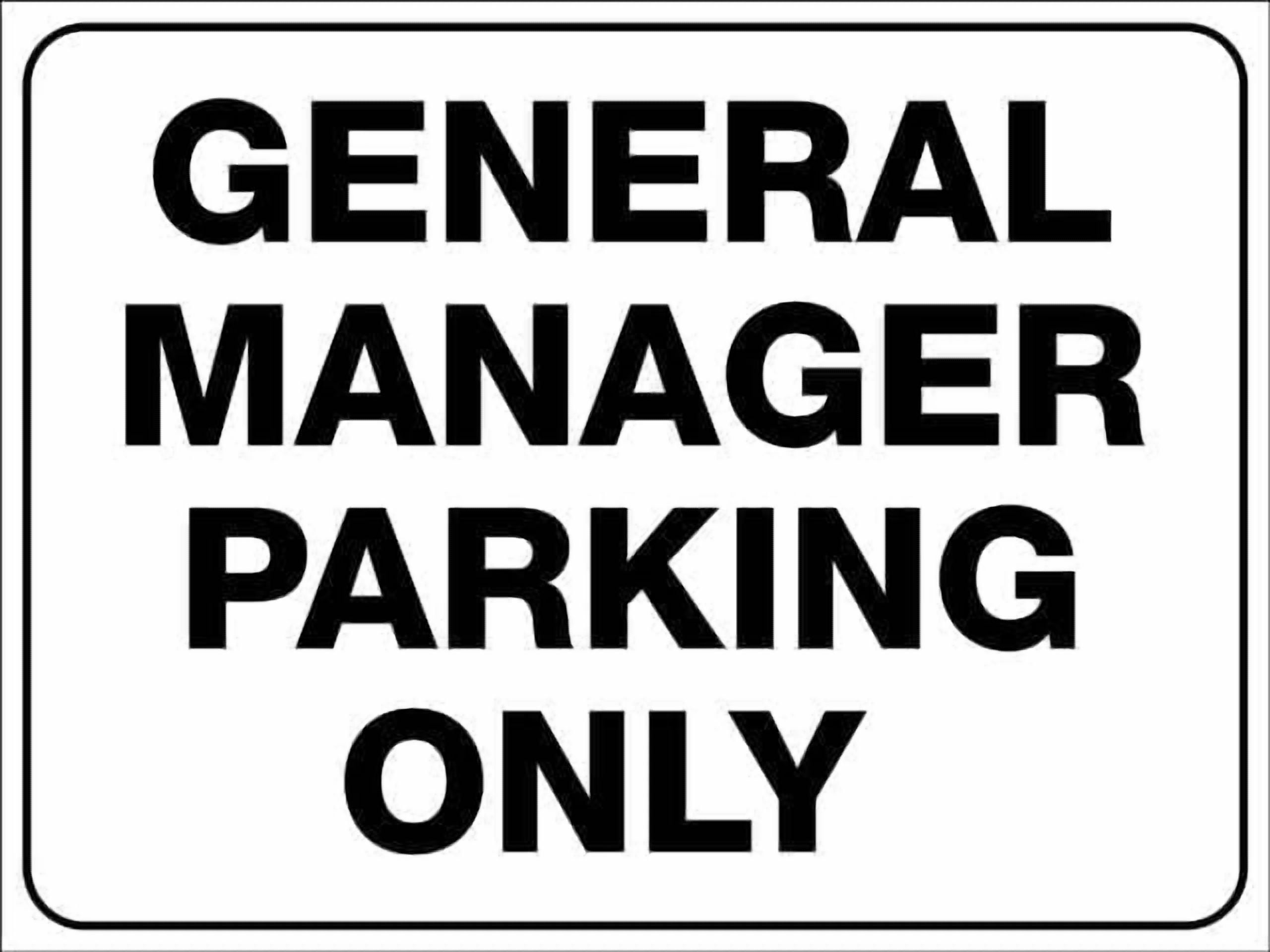 General Manager Parking Only Retro Vintage Sign Home Bar Pub Kitchen ...