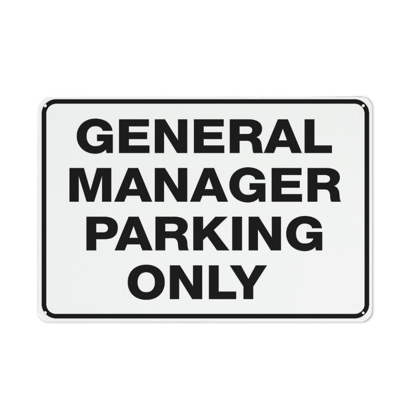 General Manager Parking Only Sign 12 X 8 Inch Metal Sign - Walmart.com