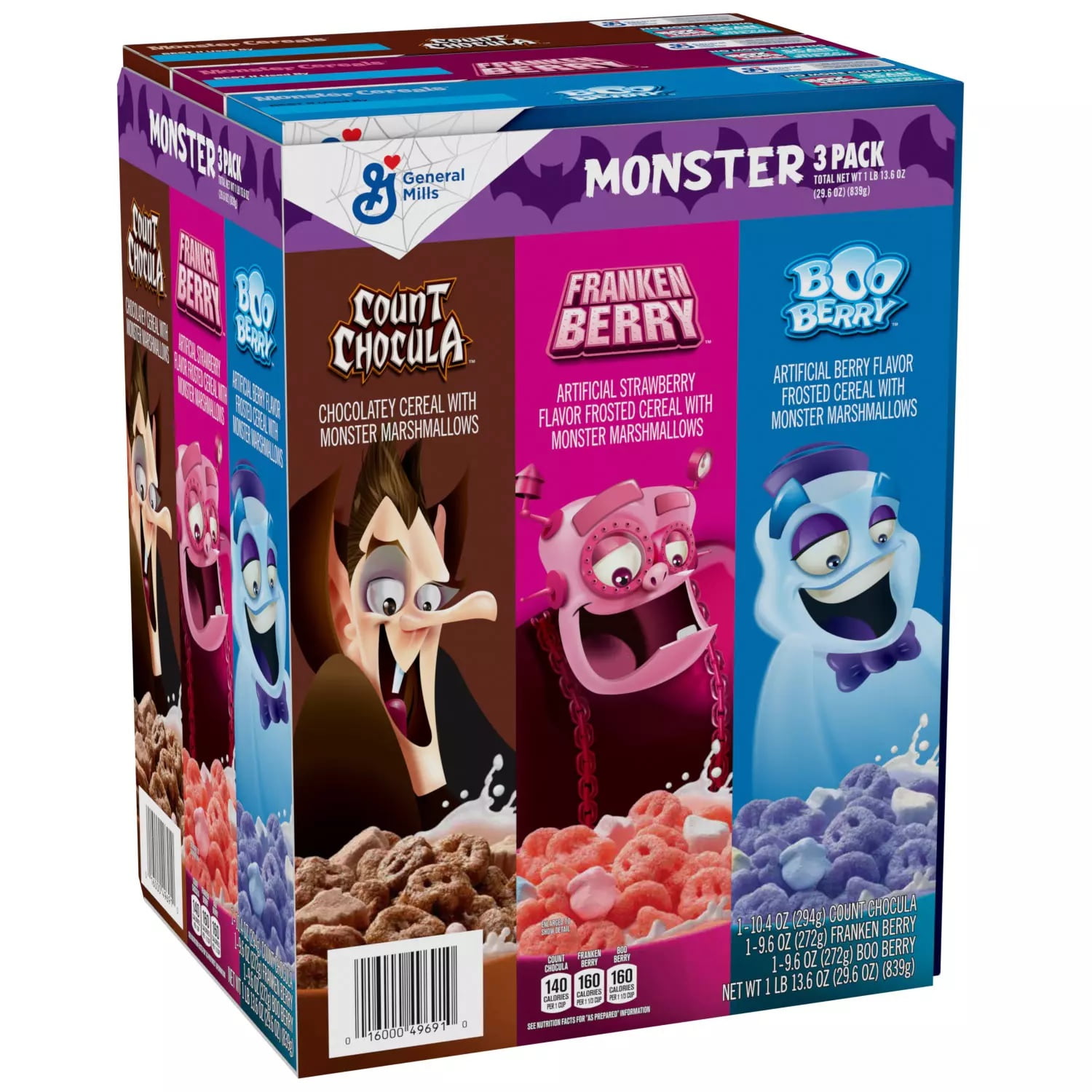Count Chocula Cereal Box