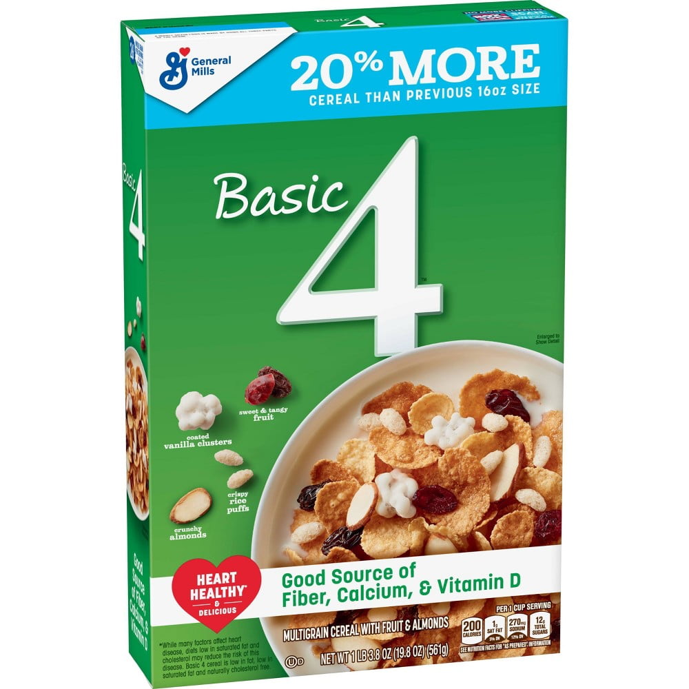 General Mills Basic 4 Cereal Family Size 19.8 oz (Pack of 12) - Walmart.com