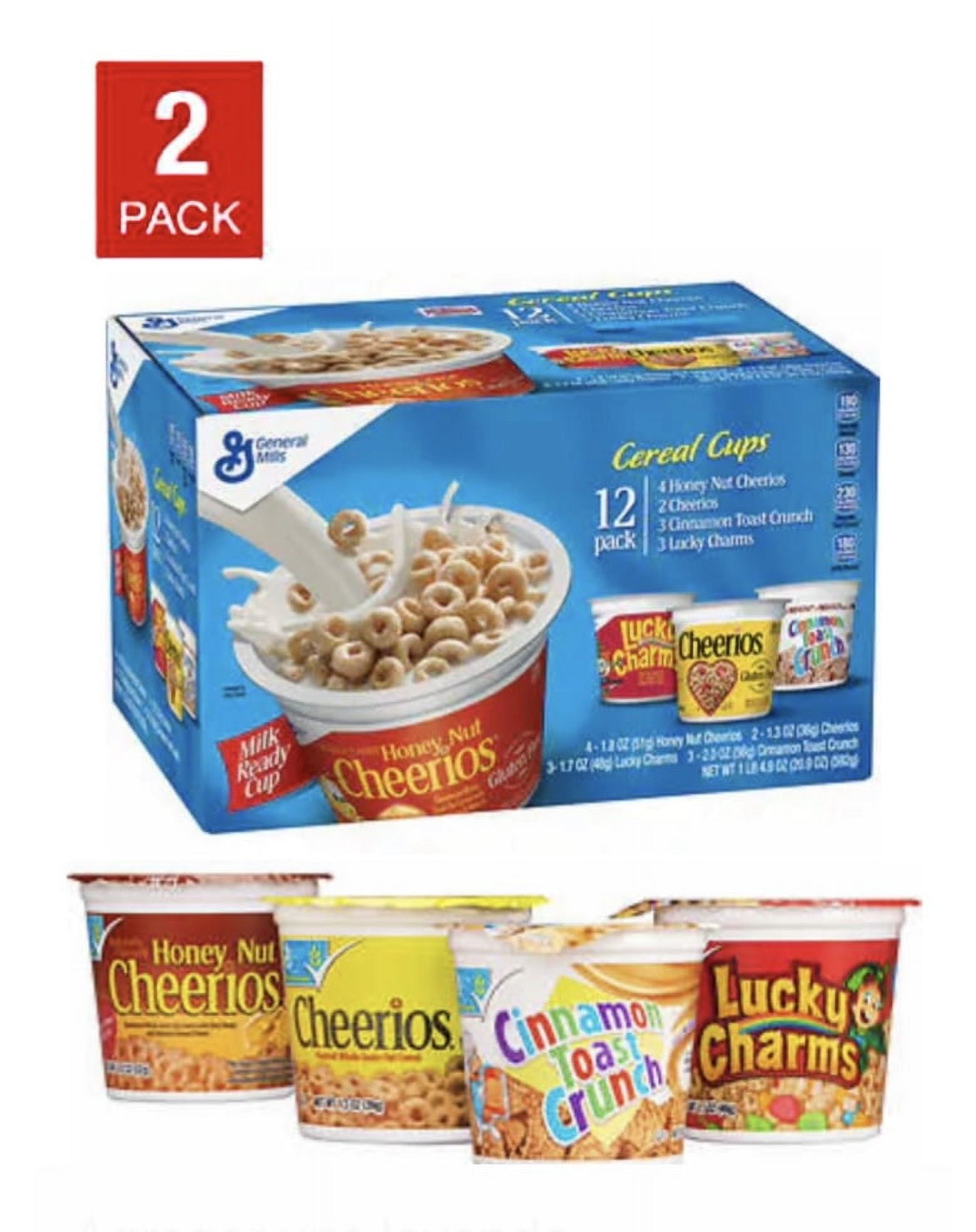 General Mills Cereal Cup, Variety Pack, 24 ct - Walmart Business Supplies