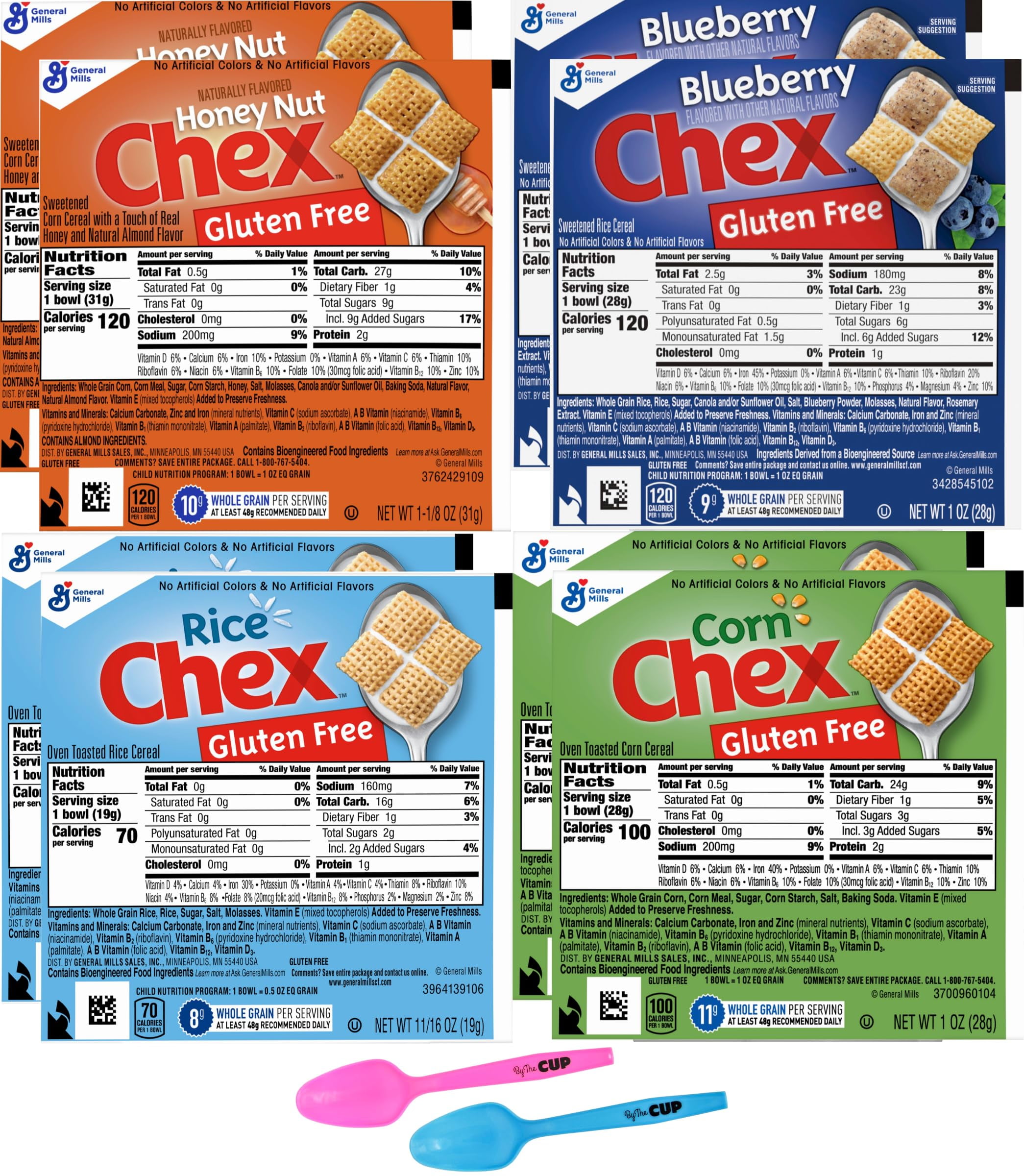 General Mills Chex Gluten-Free Cereal Bowl Variety (Pack of 8) Honey ...
