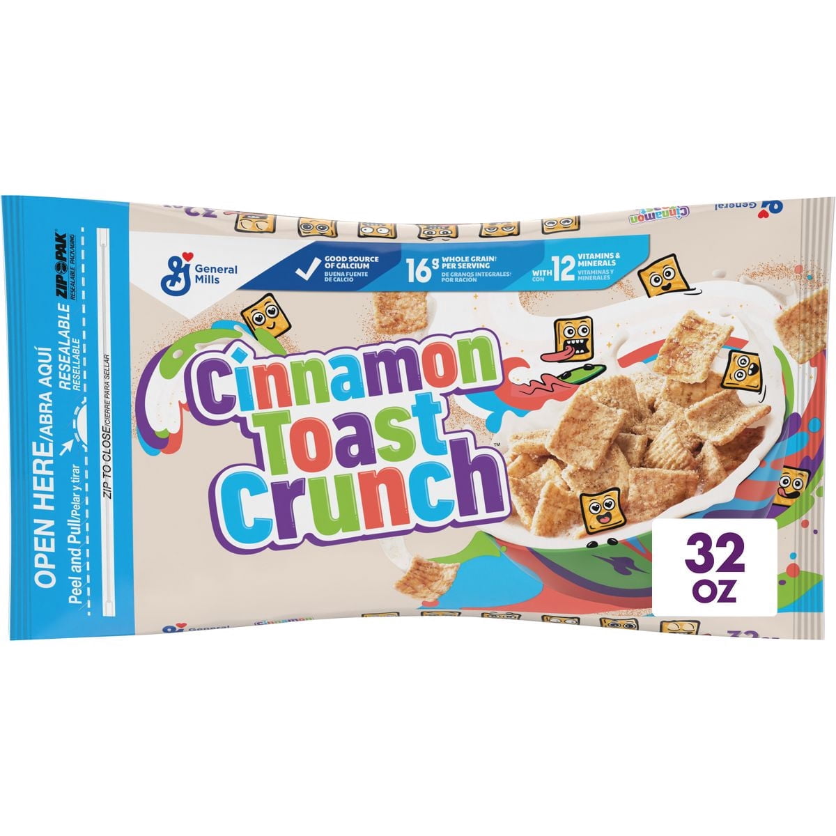 General Mills Cinnamon Toast Crunch Cereal Bag - 32oz - Walmart.com
