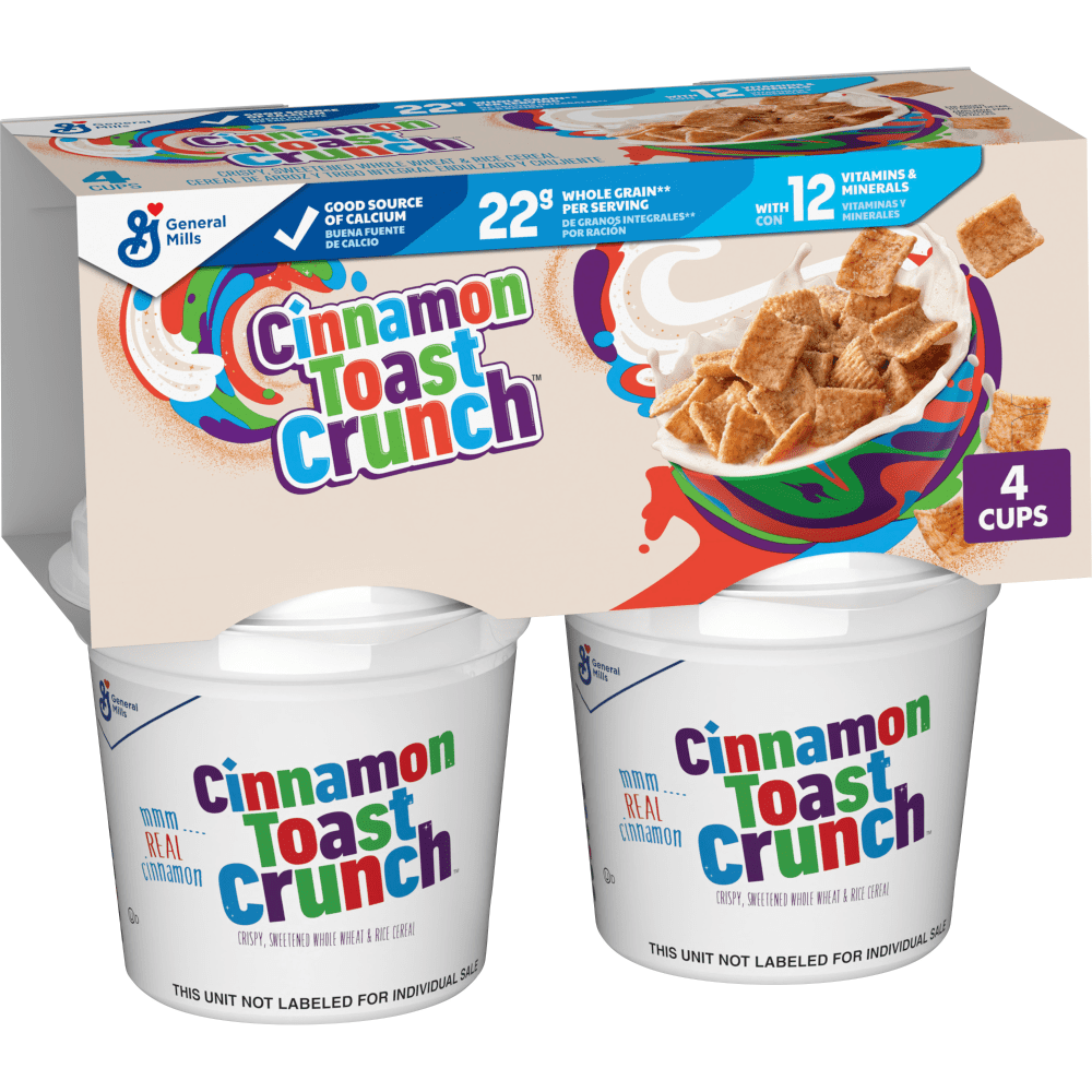 General Mills Cinnamon Toast Crunch Cereal Cups - Walmart.com