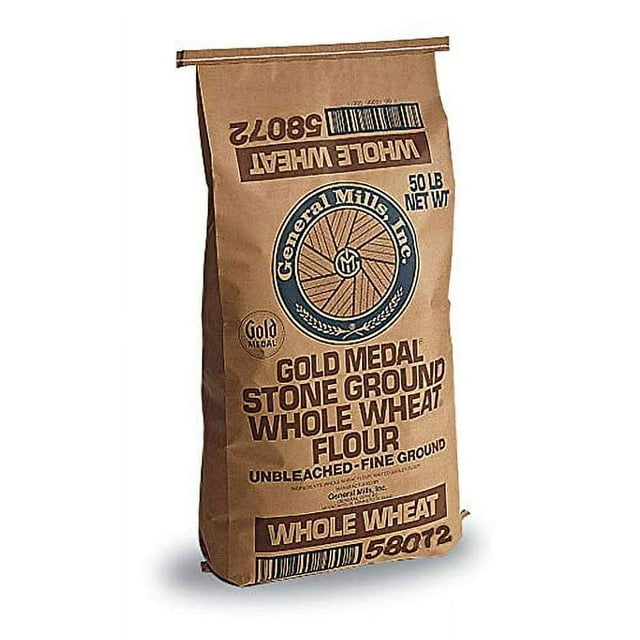 General Mills Gold Medal Stone Ground Whole Wheat Flour, 50 Pound ...