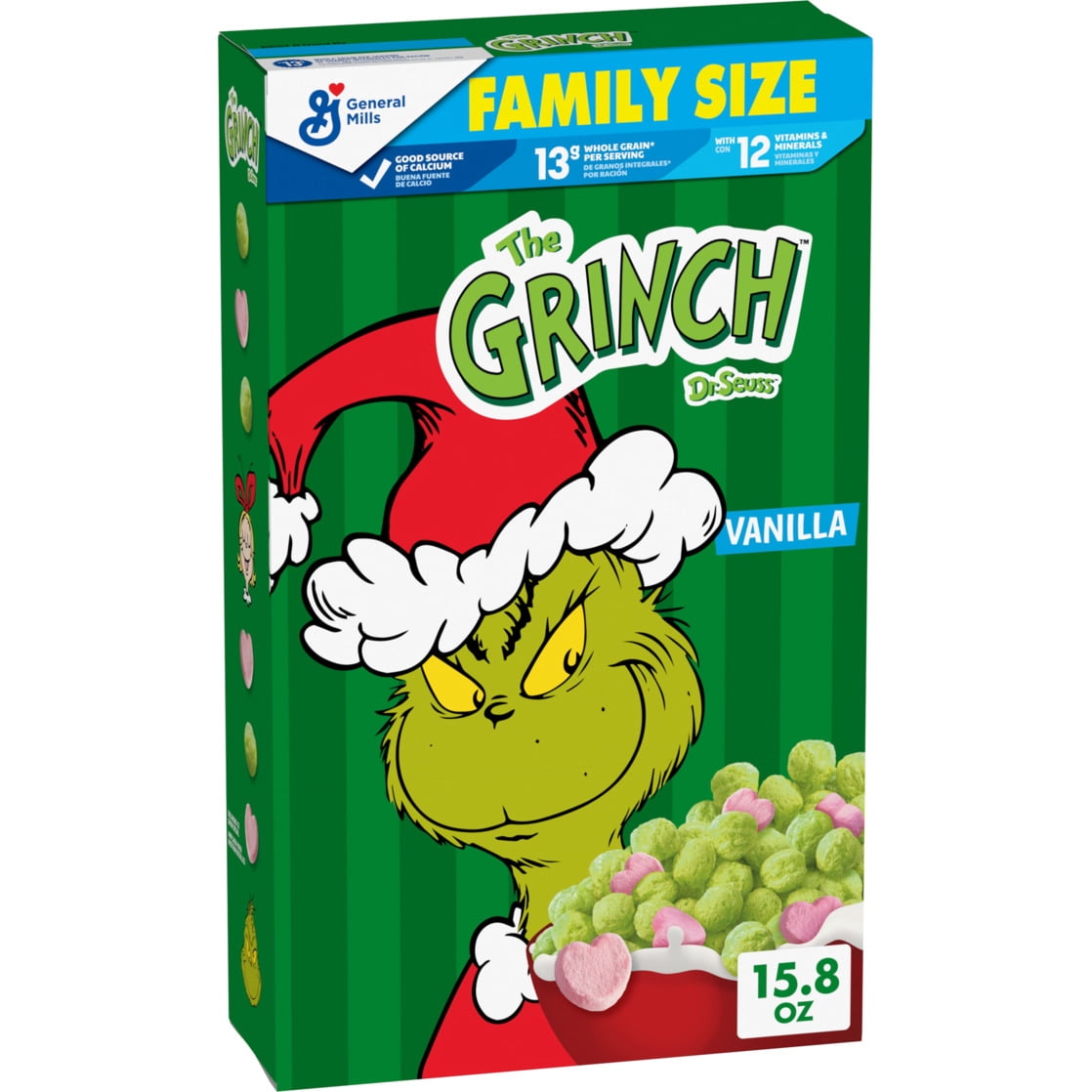 The Grinch Cereal, Sweetened Vanilla Corn Puffs with Marshmallows ...