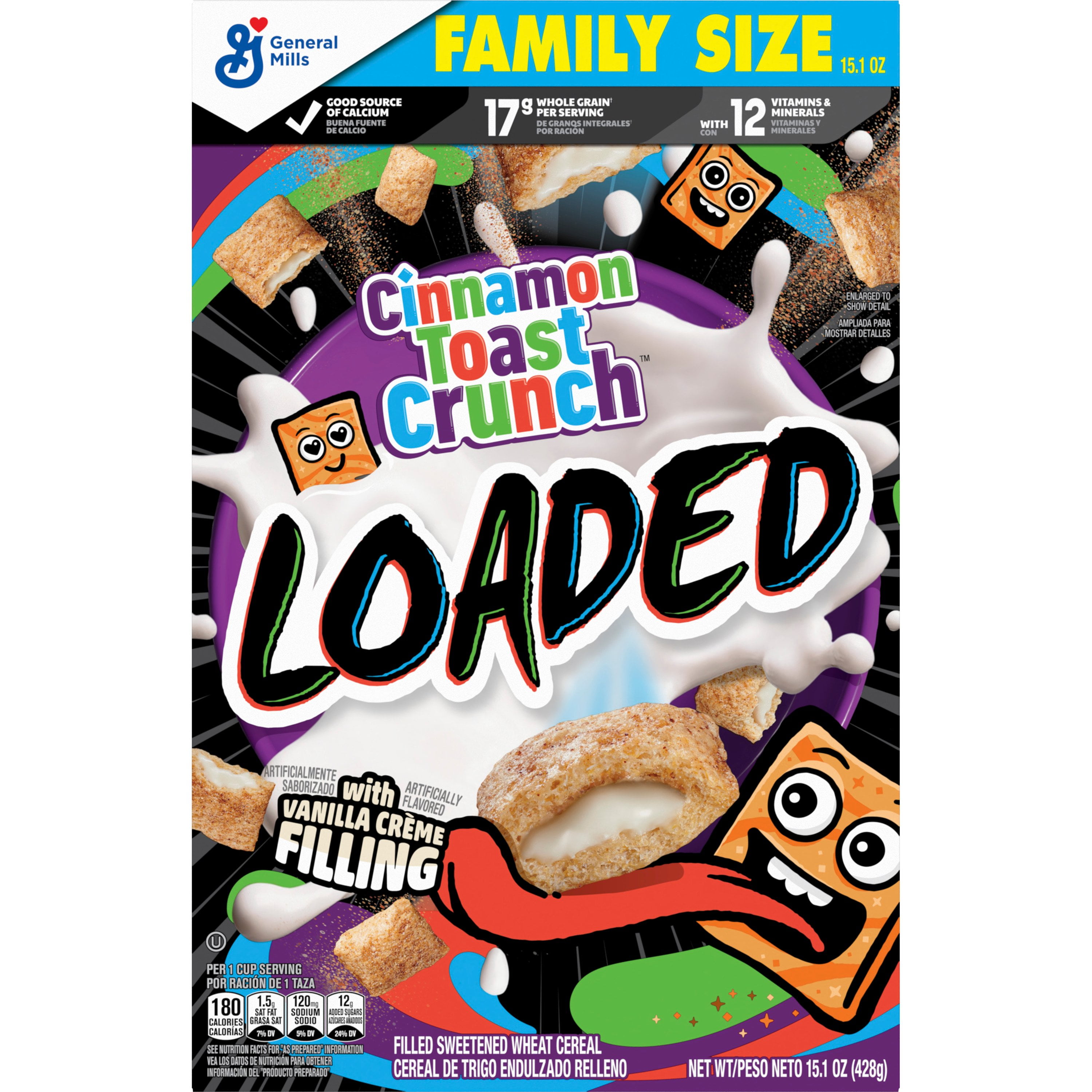 General Mills Loaded Cinnamon Toast Crunch Cereal - Family Size, 15.1 ...