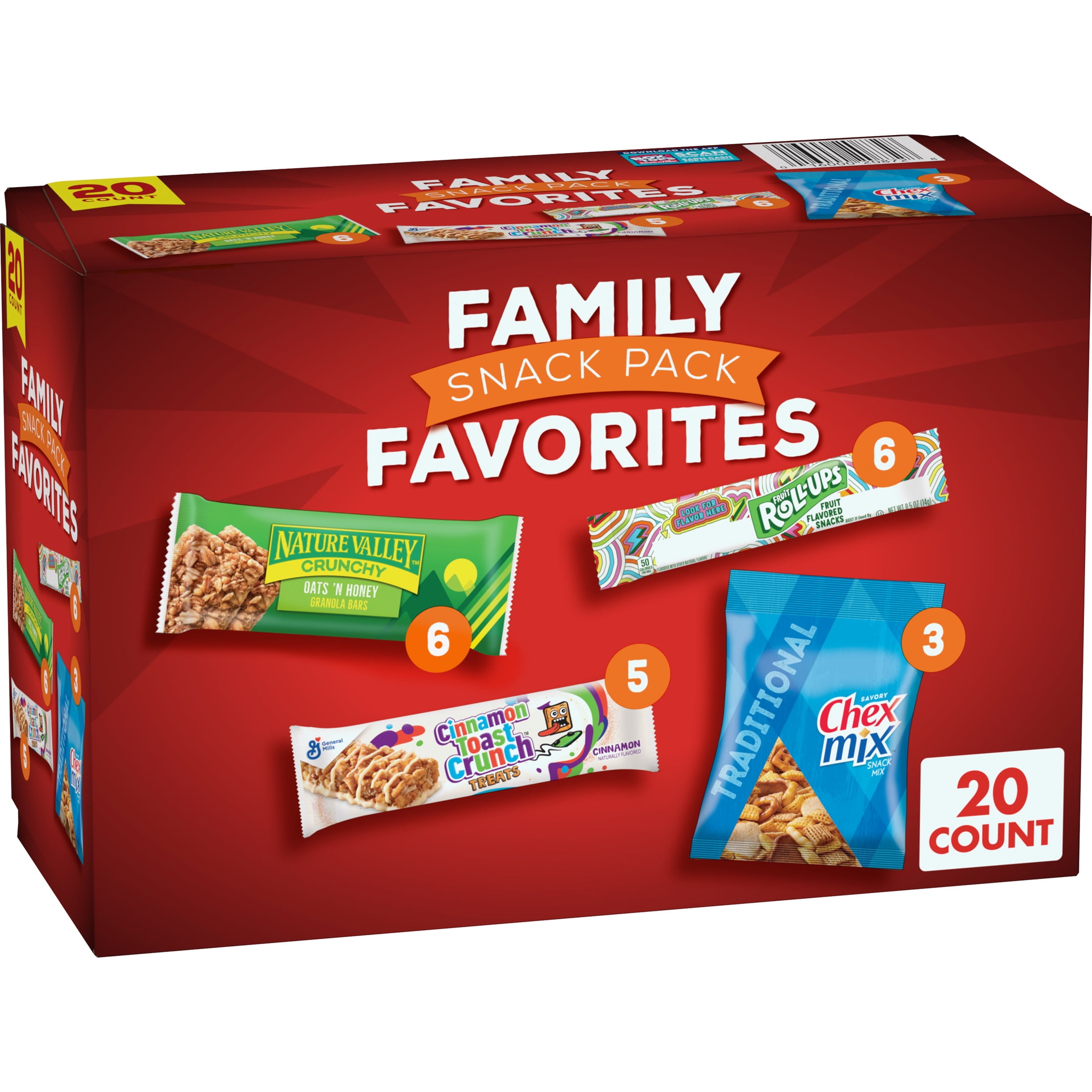 General Mills LunchBox Snacks Variety Pack, 20 Count - Walmart.com