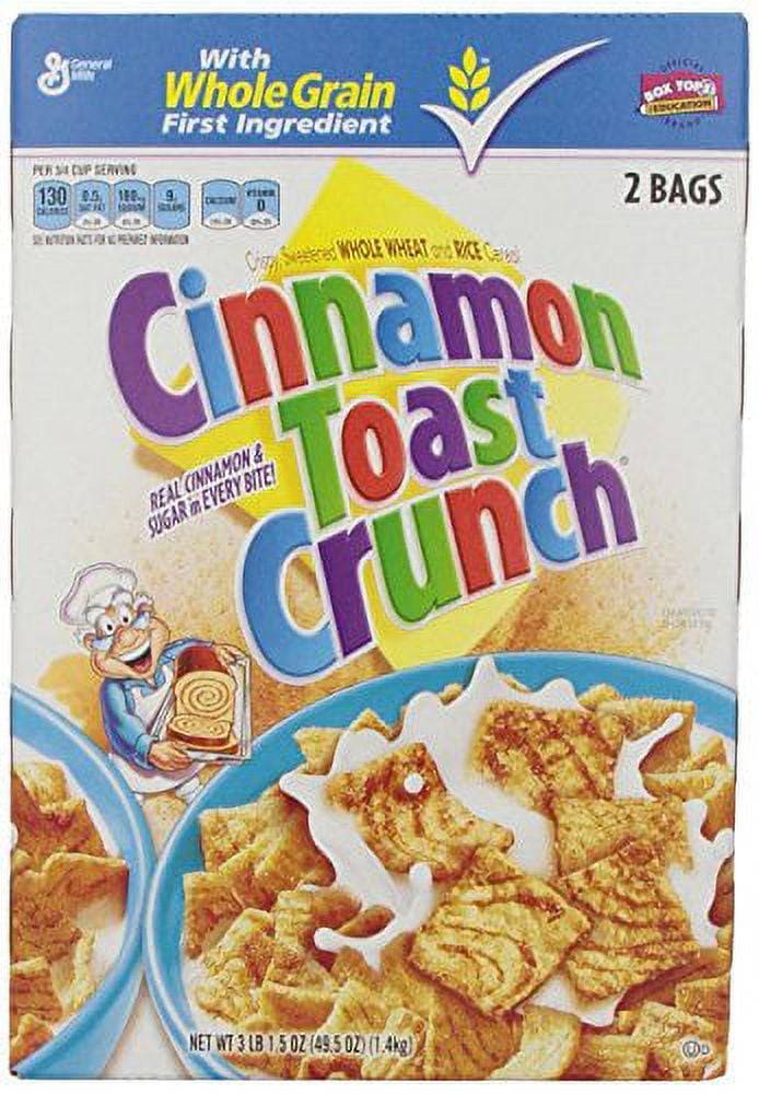 General Mills Toast Crunch Cereal, Cinnamon, 49.5 Ounce,(2 Pack ...