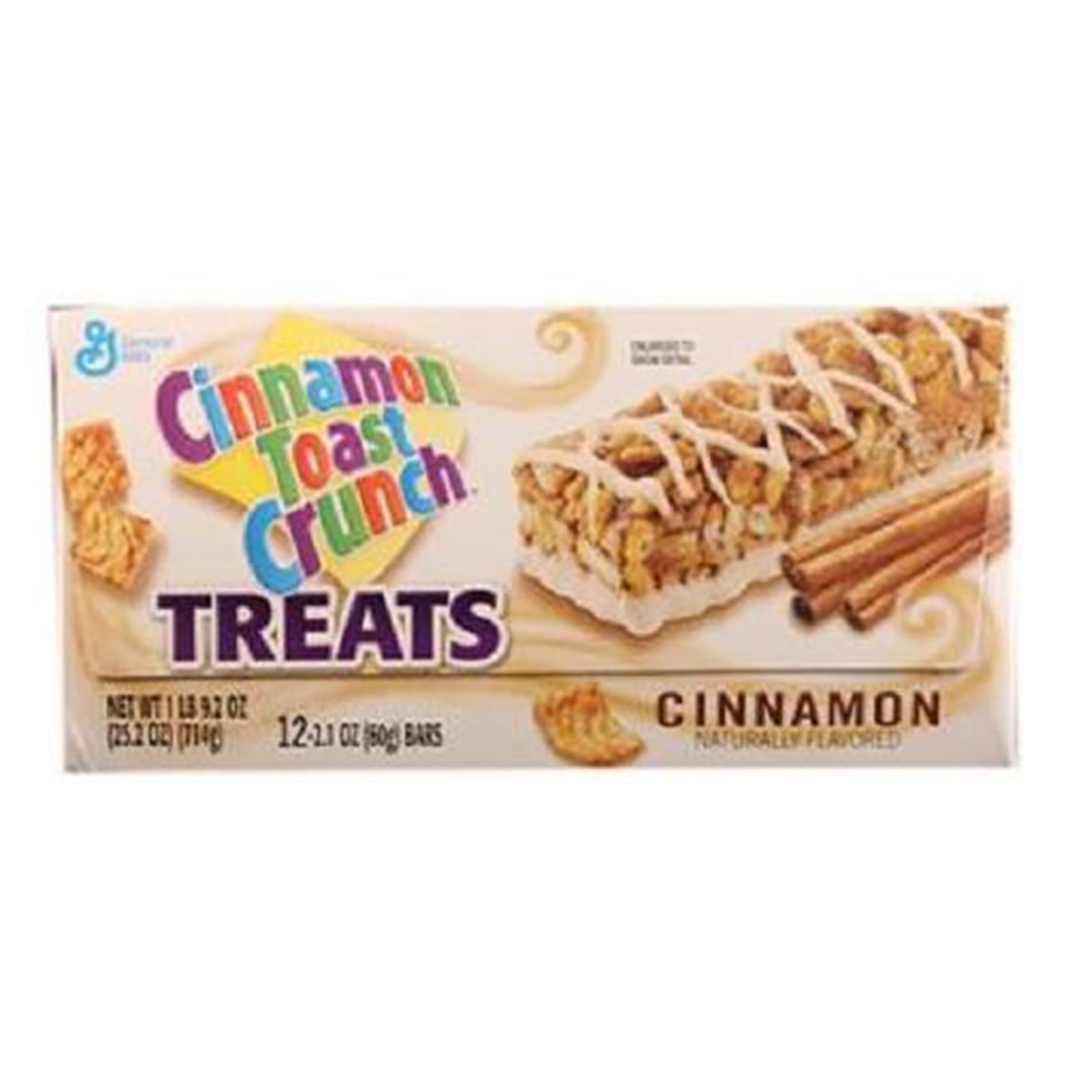 General Mills Treat Bar, Cinnamon Toast Crunch, Count 12 (2.1 oz ...