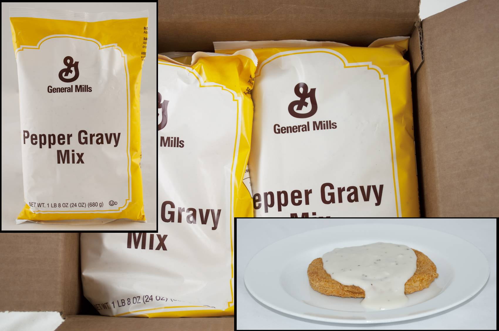 General Mills Value Pepper Biscuit Gravy 6 Case 1.5 Pound - Walmart.com