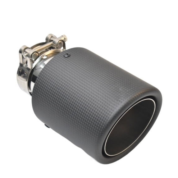 General Motors modified rolled edge single exhaust pipe matte carbon ...
