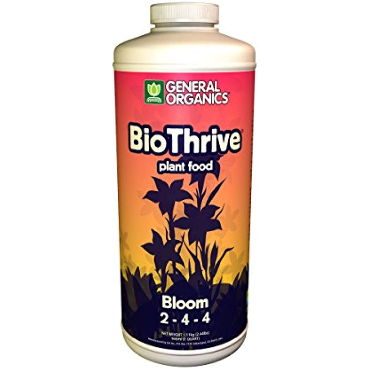 General Organics Bio Thrive Bloom Fertilizer, Nutrients, 32 oz Quart ...